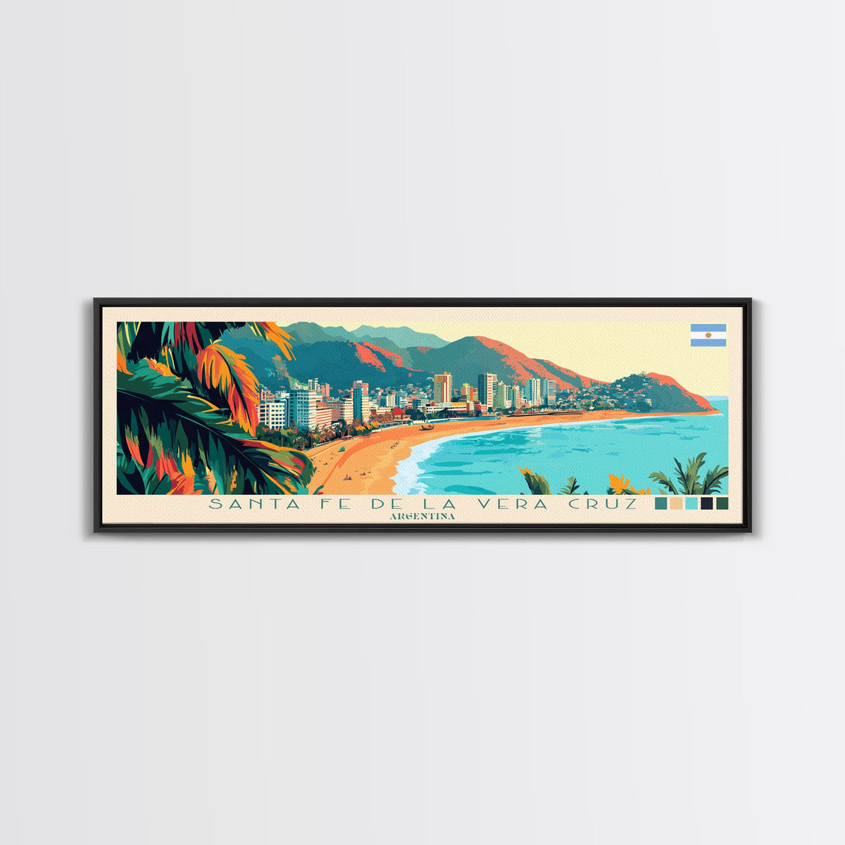 Santa Fe de la Vera Cruz, Argentina Travel Poster Panoramic Canvas Pri