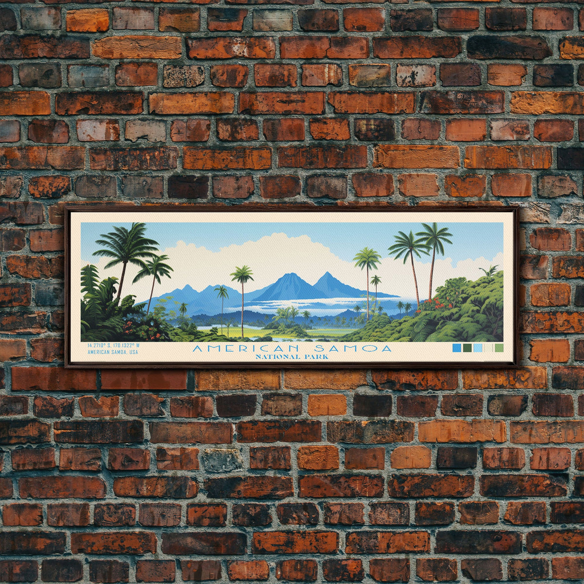 American Samoa National Park, Panoramic Samoa Travel Art, National Par