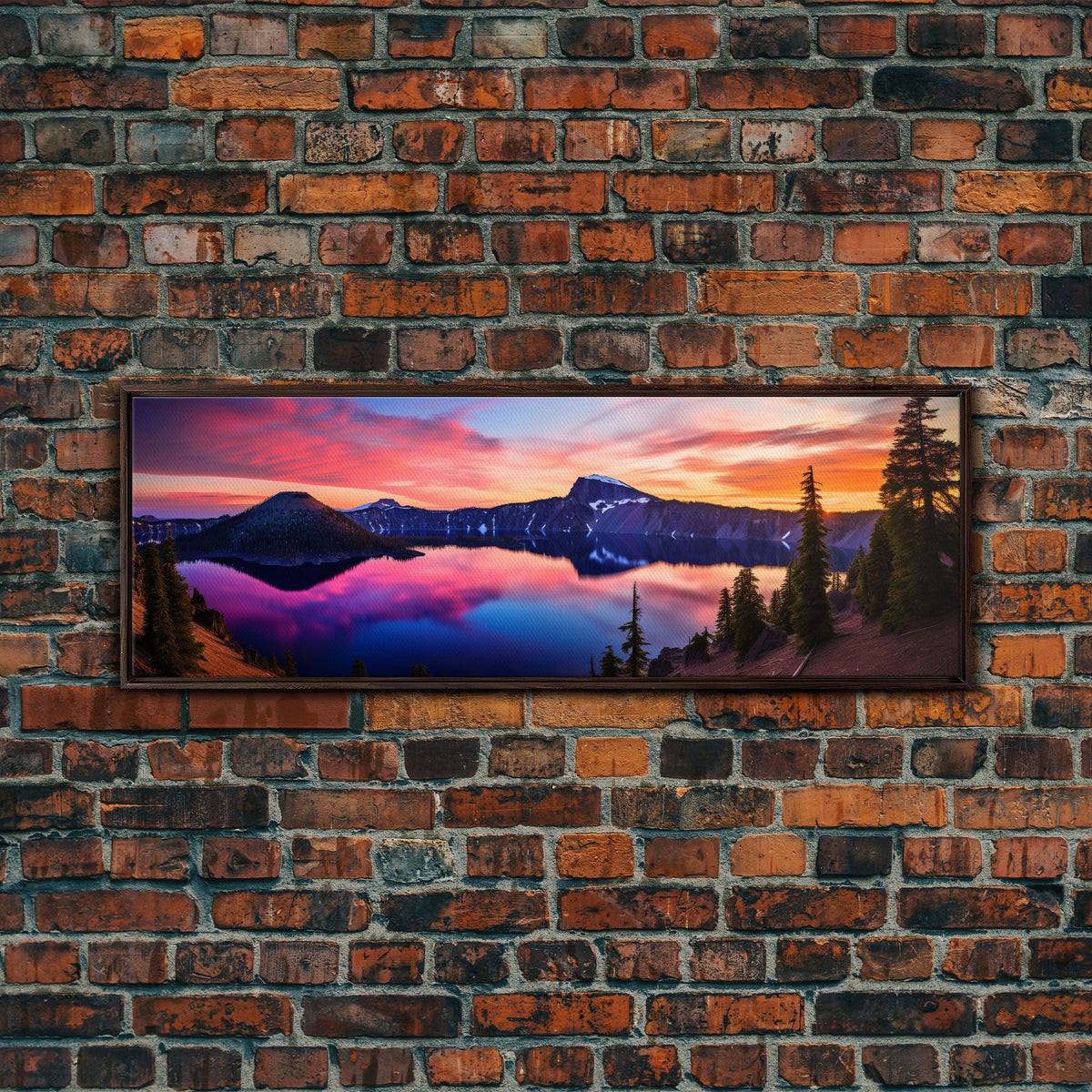 Panoramic of Crater Lake National Park, Extra Large Wall Art, Panorami