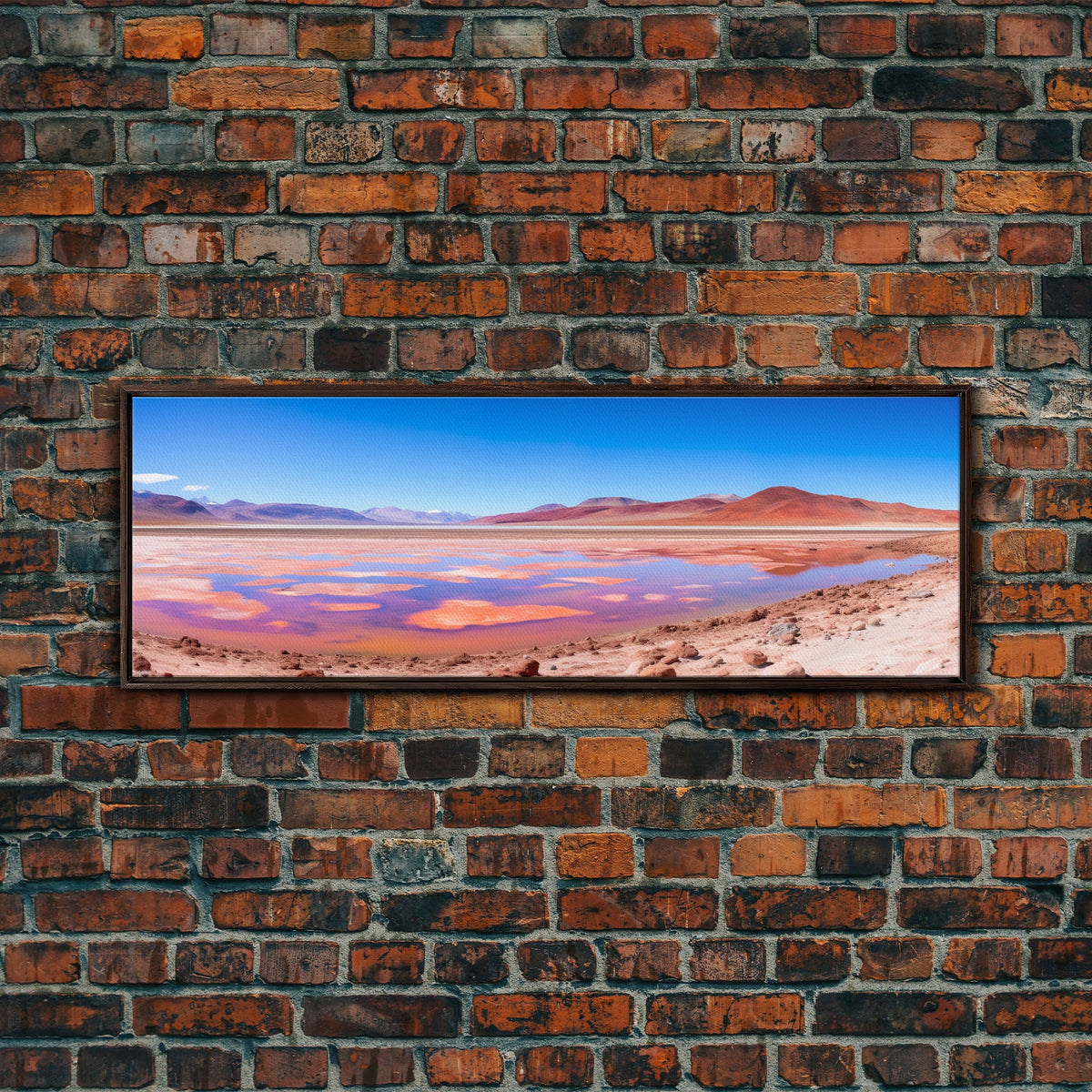 Panoramic Print of Laguna Colorada Salt Flats, Extra Large Wall Art, P