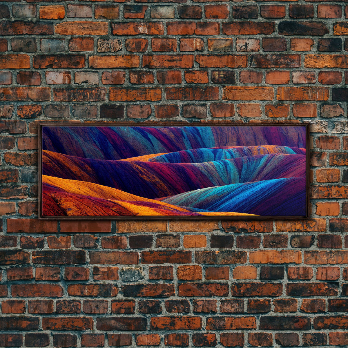 Colorful Geology Art, Surreal Rock Art, Extra Large Wall Art, Framed P