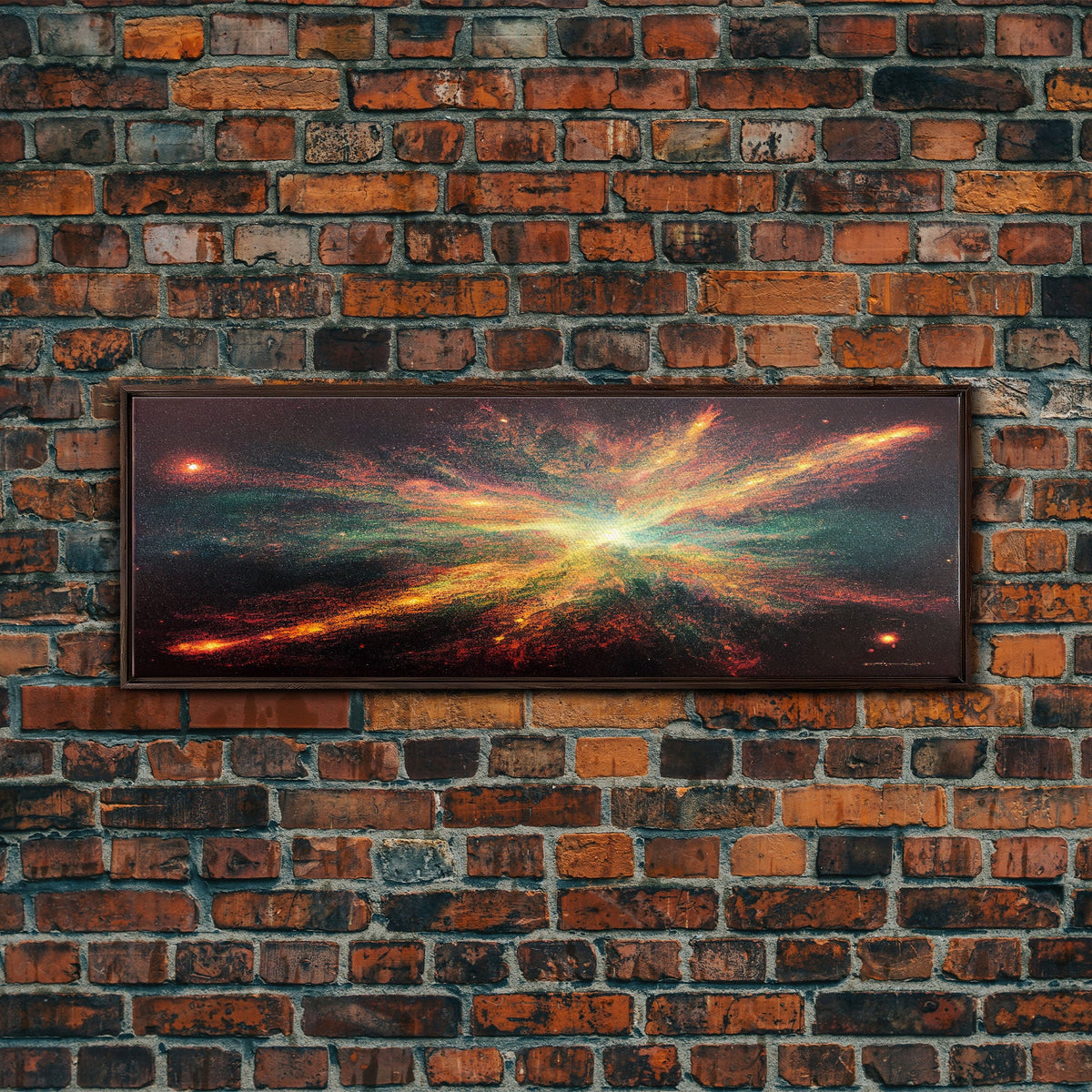 Galaxy Art, Supernova, Extra Large Wall Art, Framed Panoramic Canvas P
