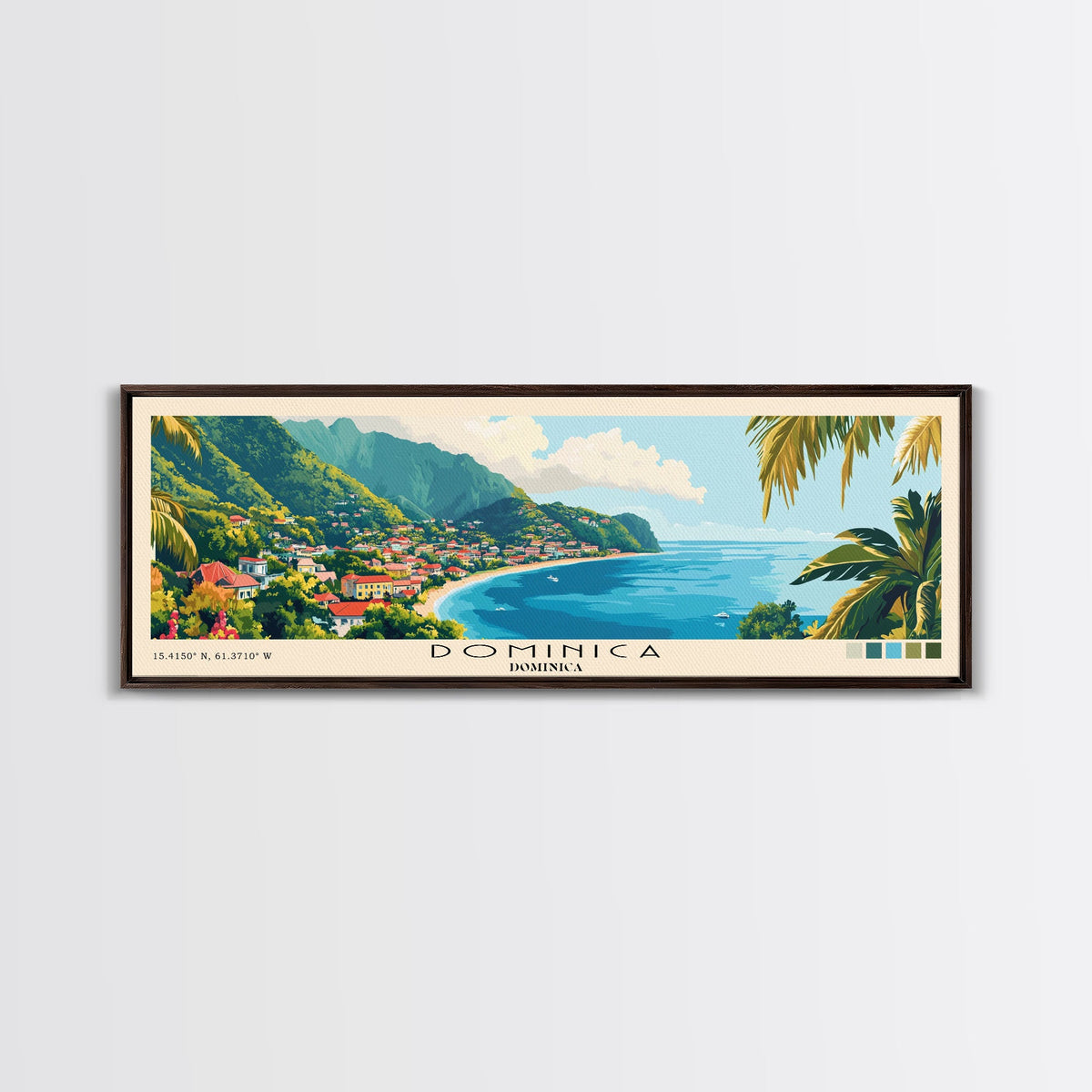 Dominica, Dominica Panoramic Beach Print, Vacation Gift, Dominica Wall
