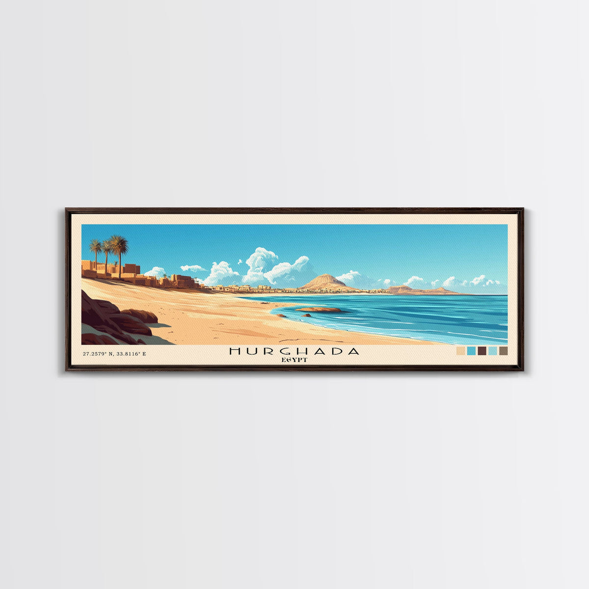 Hurghada, Egypt Panoramic Print, Vacation Gift, Egypt Wall Art, Beach