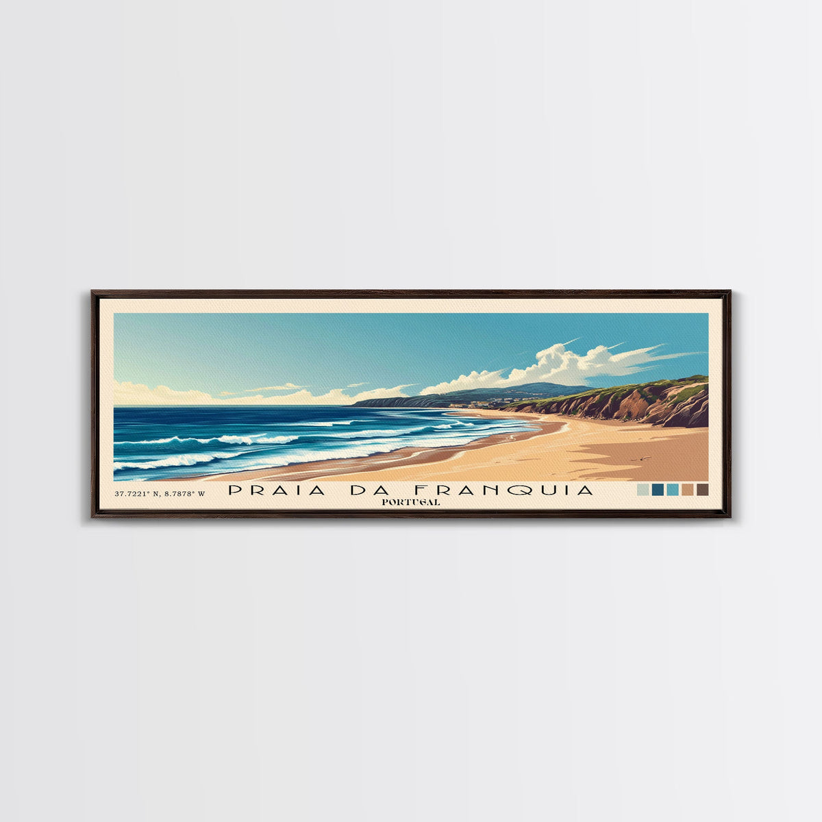 Praia da Franquia, Portugal Panoramic Print, Vacation Gift, Portugal W