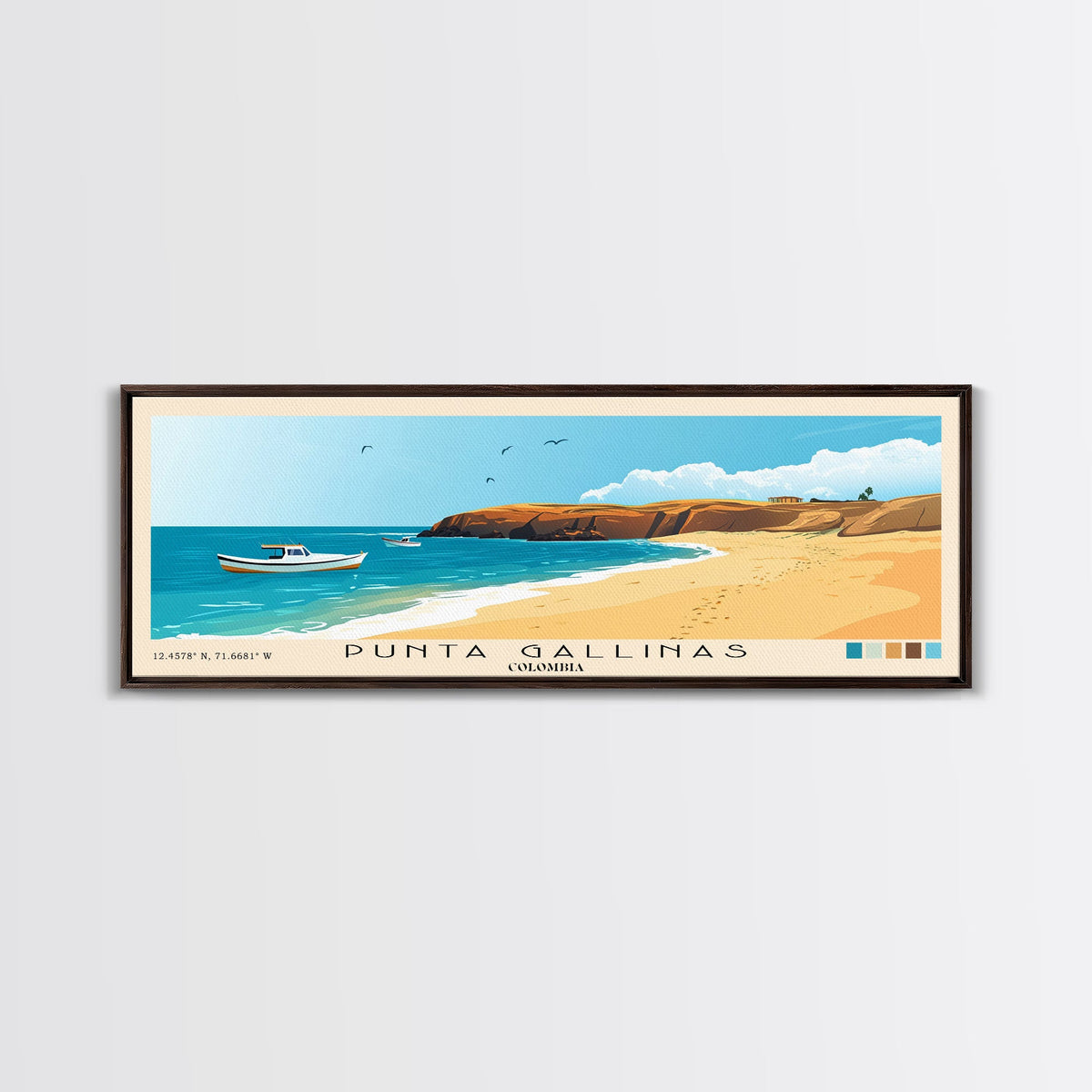 Punta Gallinas, Colombia Panoramic Beach Print, Vacation Gift, Colombi