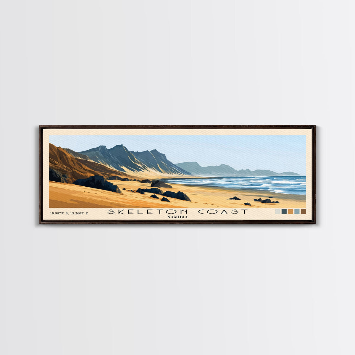 Skeleton Coast, Namibia Panoramic Print, Vacation Gift, Namibia Wall A