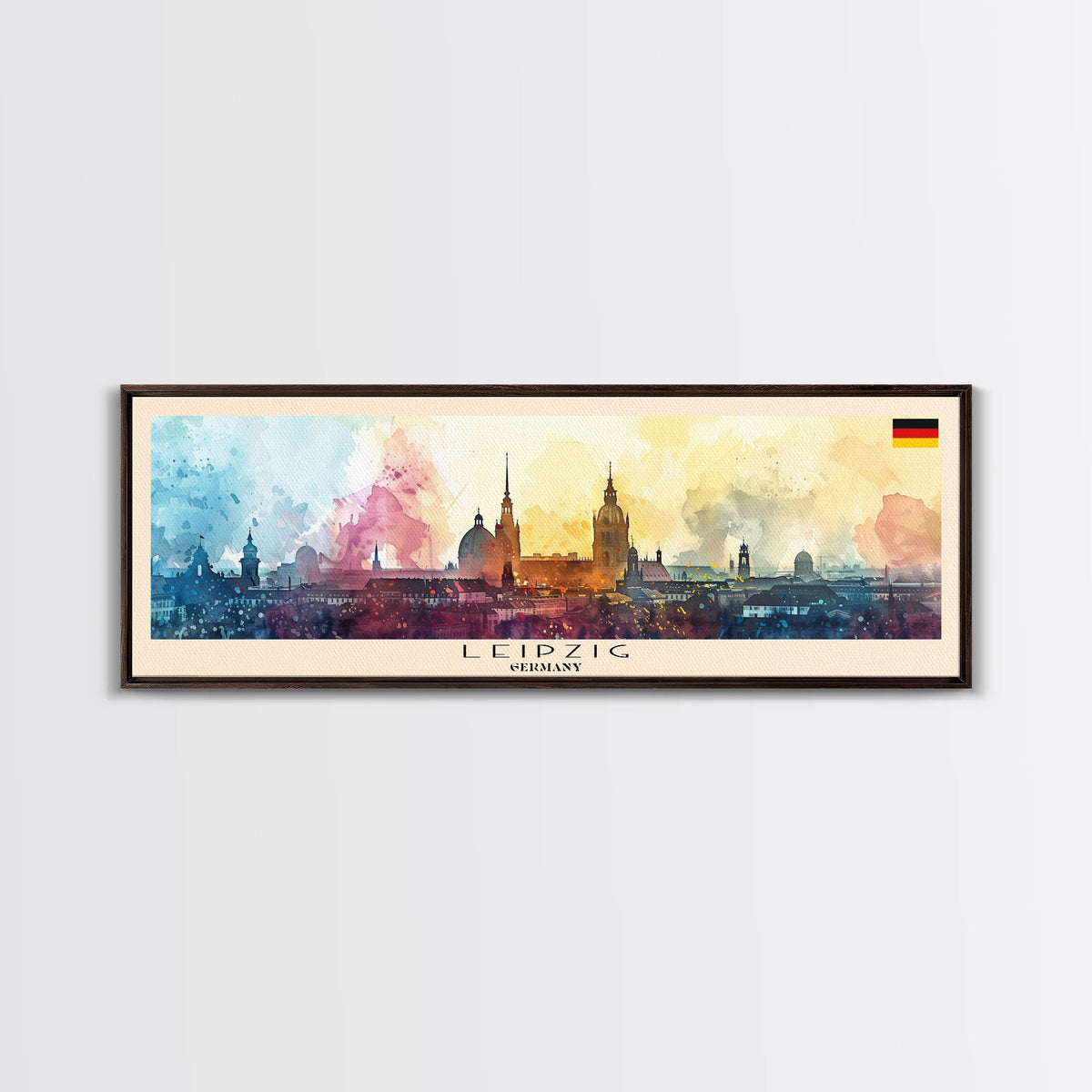 Leipzig Germany Travel Art, City Art, Framed Canvas Print or Metal Wal