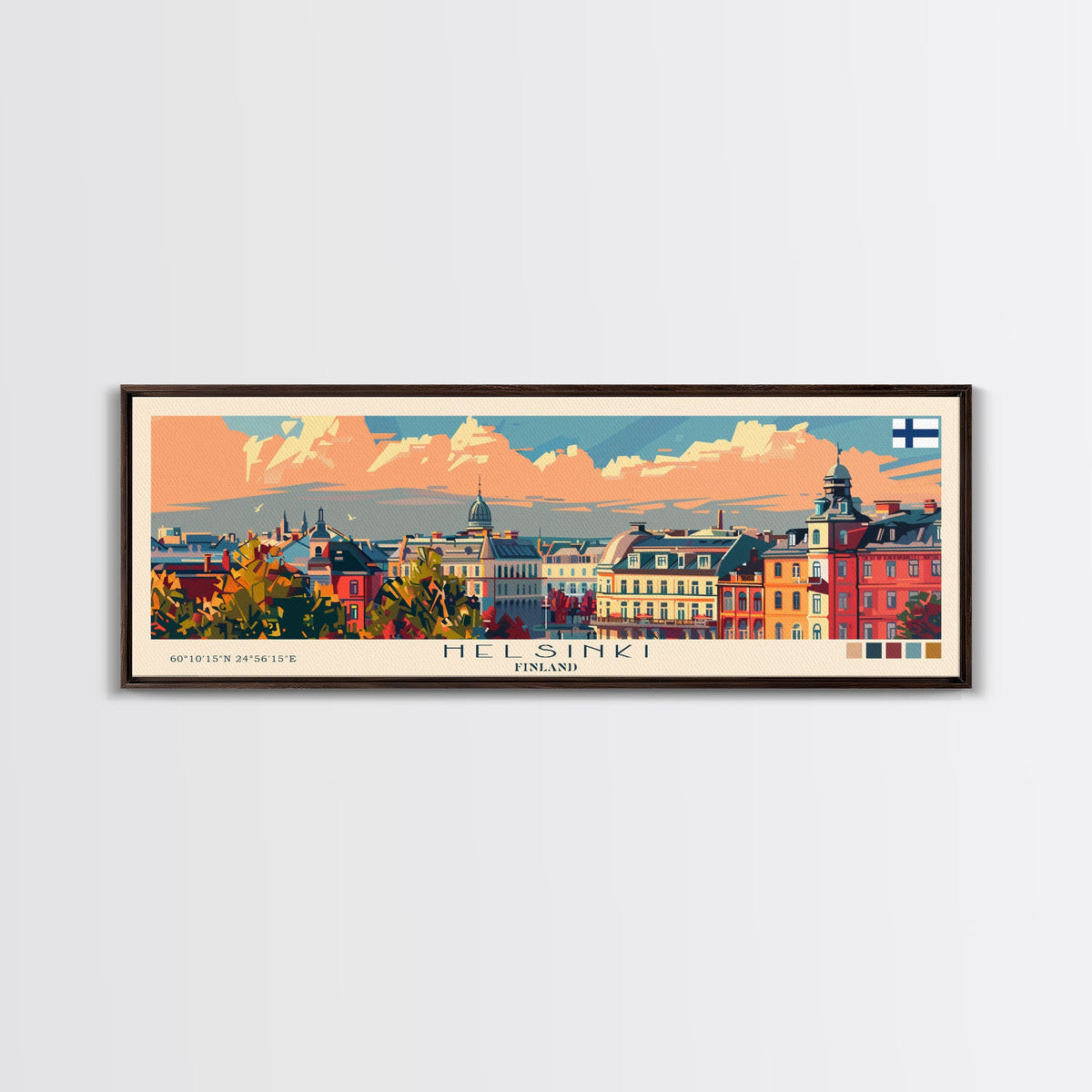 Helsinki Finland Travel Art, City Art, Framed Canvas Print or Metal Wa