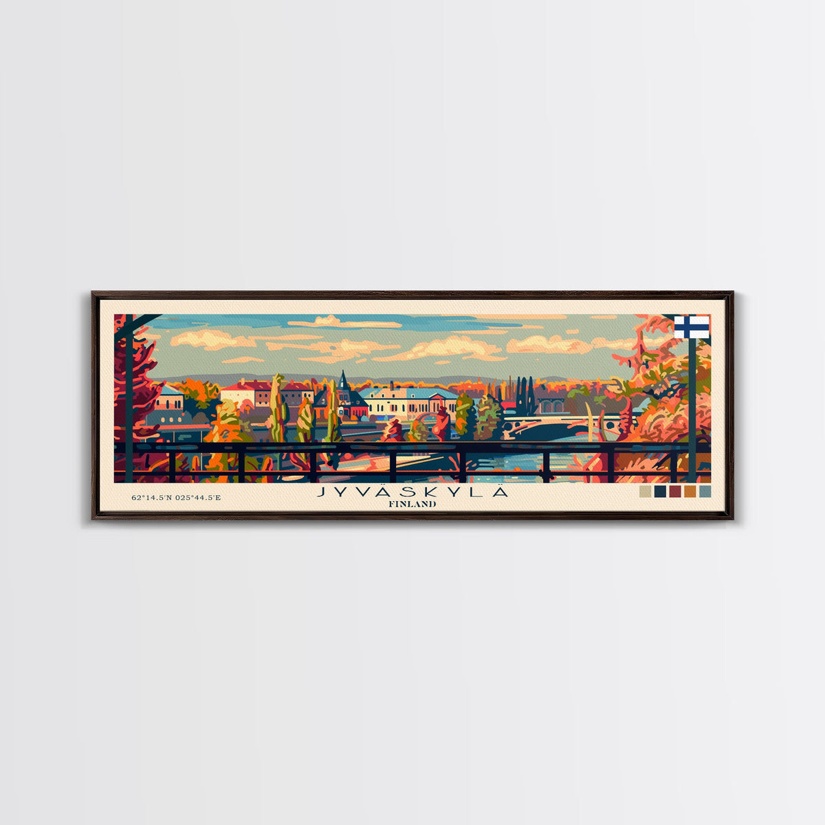 Jyvaskyla Finland Travel Art, City Art, Framed Canvas Print or Metal W