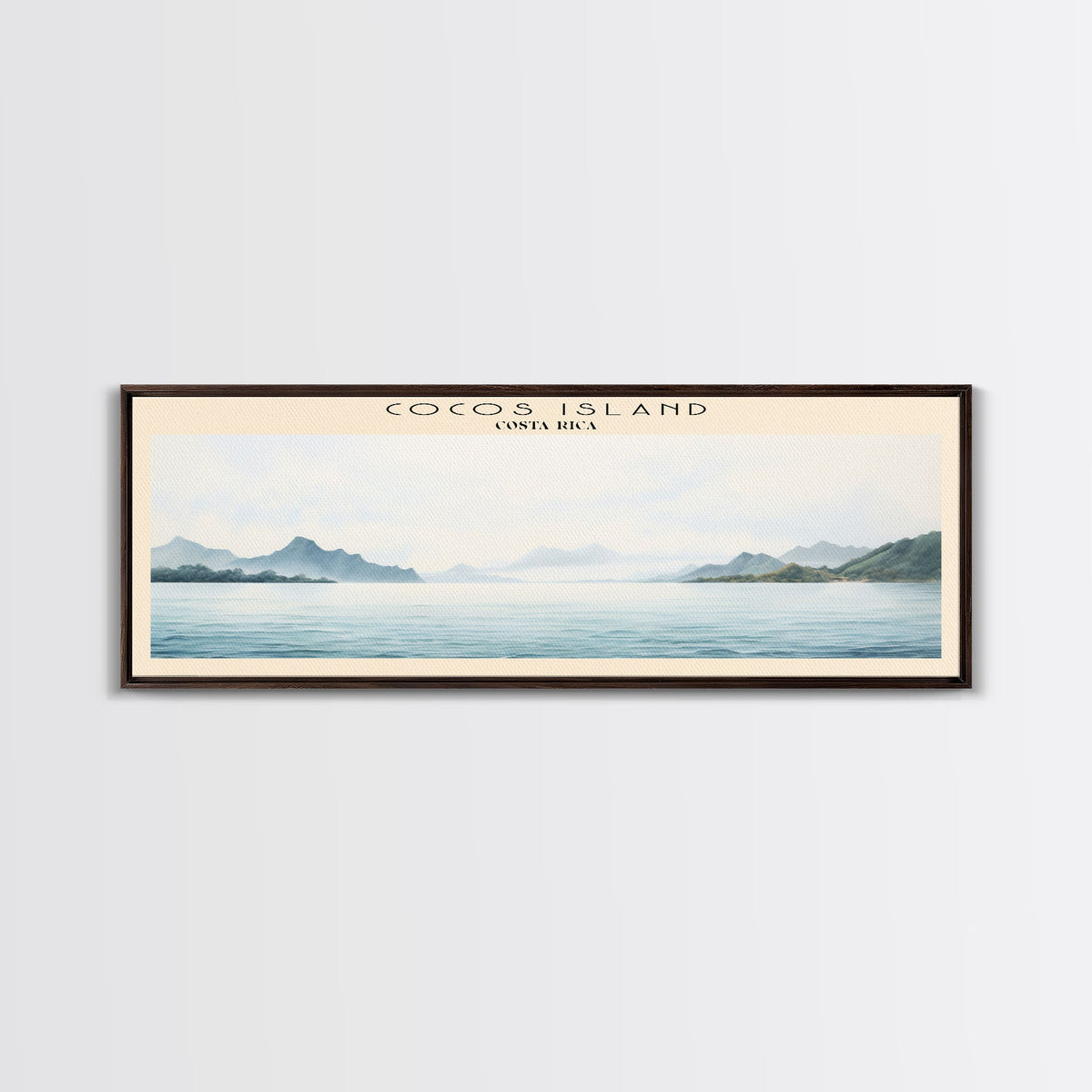 Cocos Island COUNTRY | Framed Travel Poster Canvas Print | Trendy Wall