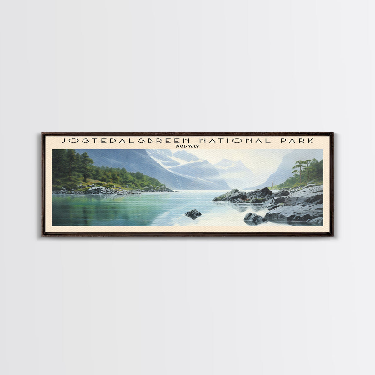 Jostedalsbreen National Park Wall Art Travel Poster Print, Gift For Tr