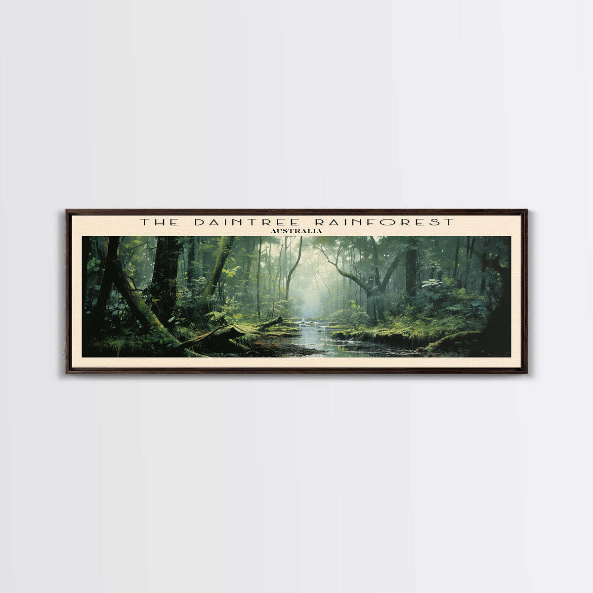 The Daintree Rainforest Travel Poster Print, Framed Canvas Print, COUN