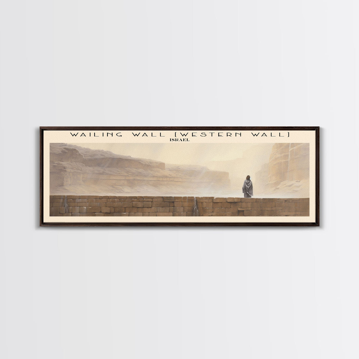 Wailing Wall COUNTRY | Framed Travel Poster Canvas Print | Trendy Wall