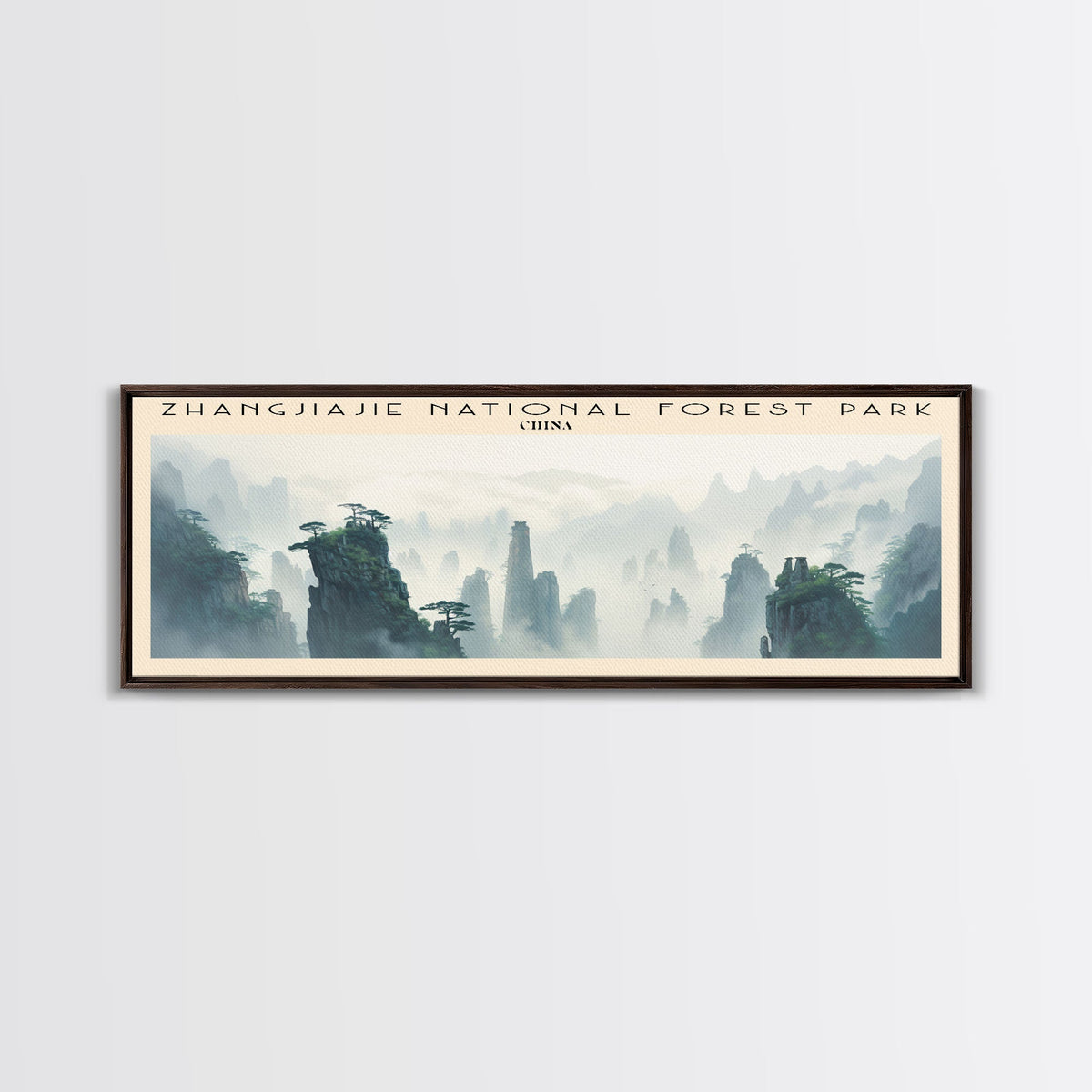 Zhangjiajie National Forest Park COUNTRY | Framed Travel Poster Canvas