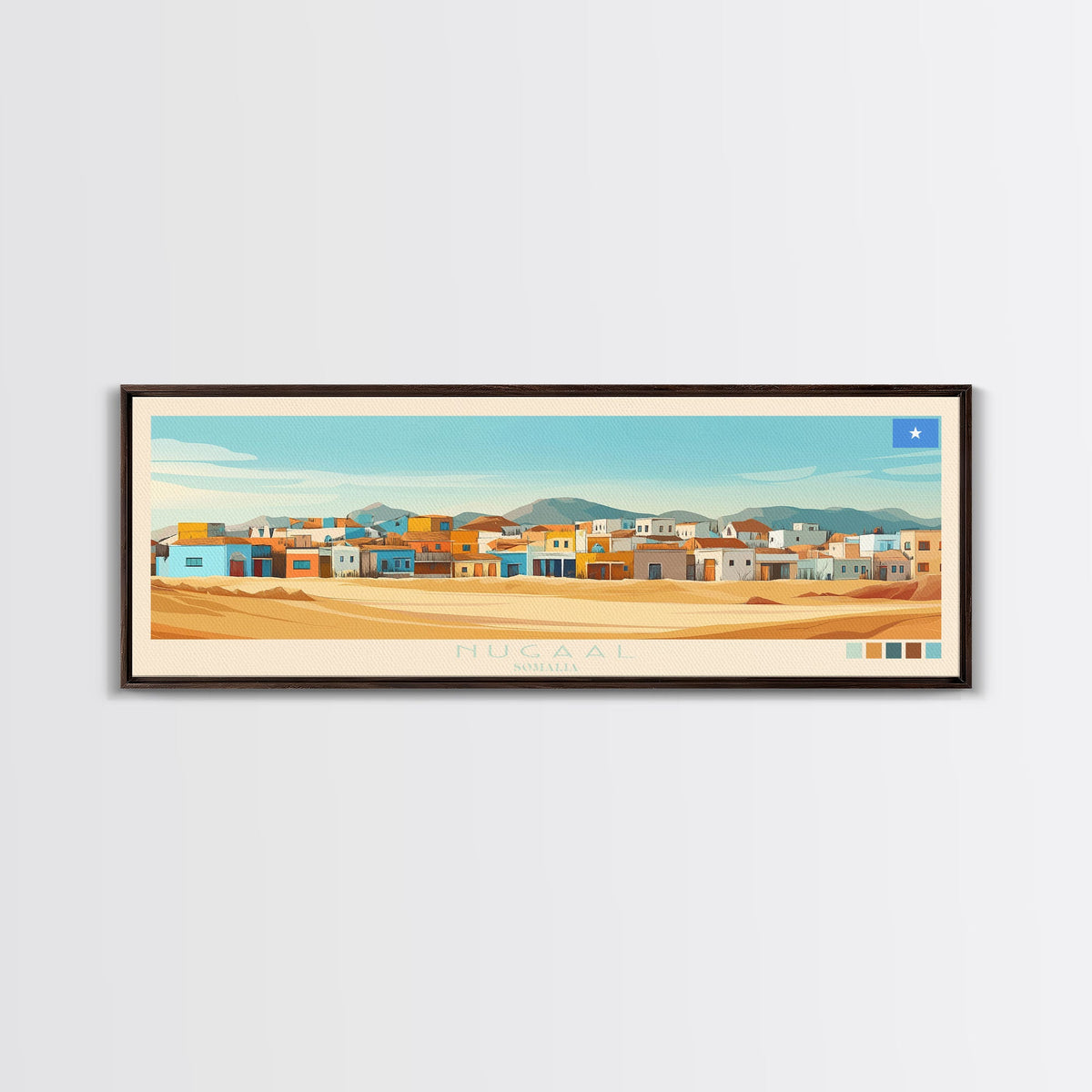 Nugaal, Somalia Panoramic Travel Poster Canvas Print, Nugaal, Somalia