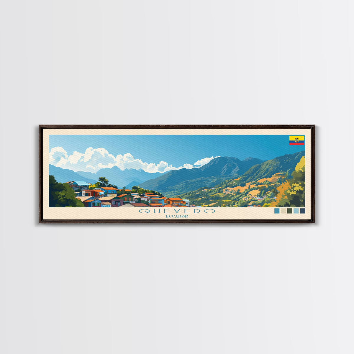 Quevedo, Ecuador Travel Poster Panoramic Canvas Print, Quevedo, Ecuado