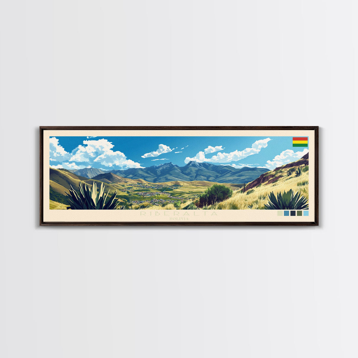 Riberalta, Bolivia Panoramic Travel Poster Canvas Print, Riberalta, Bo