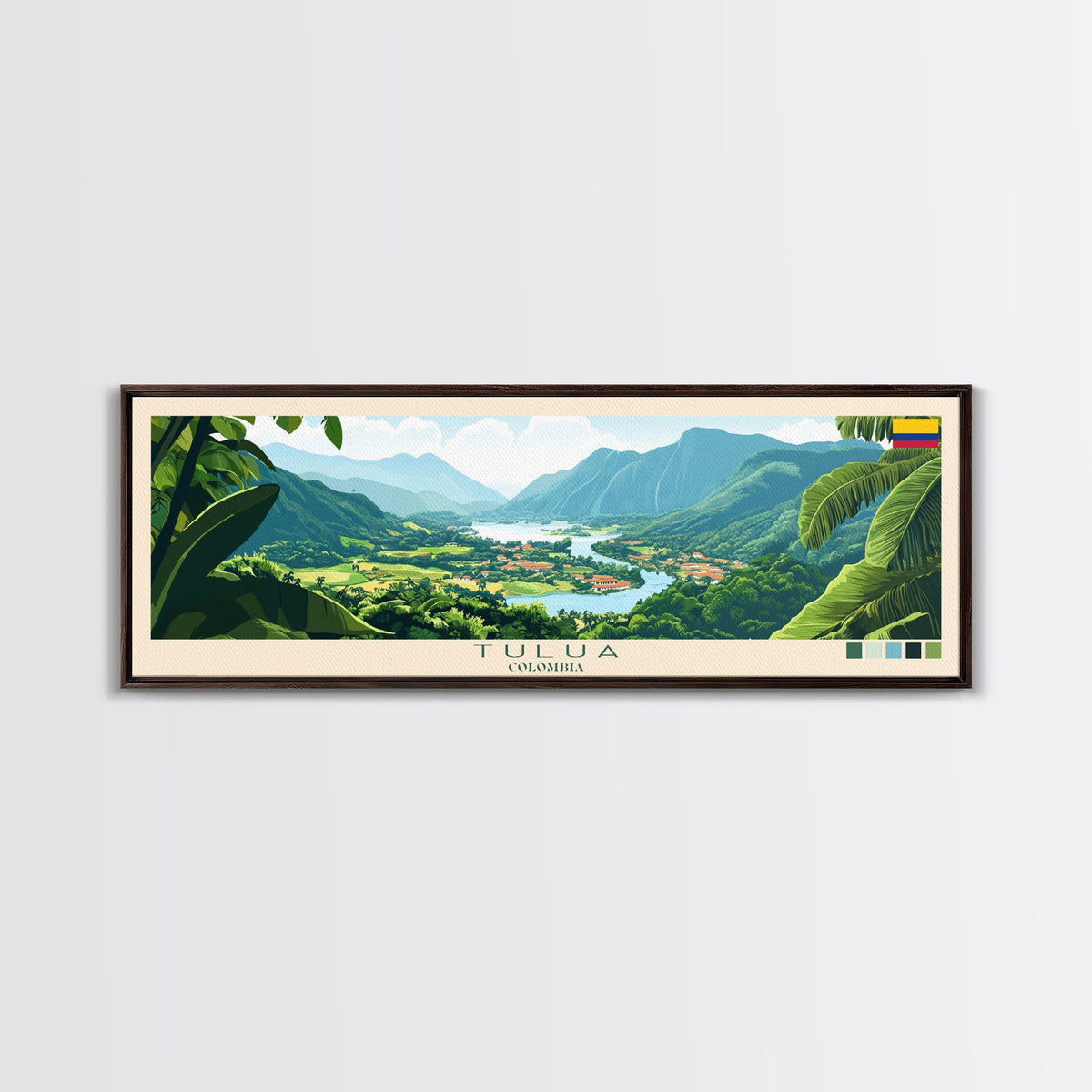 Tulua, Colombia Travel Poster Panoramic Canvas Print, Tulua, Colombia