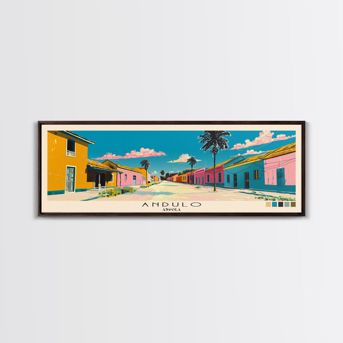 Andulo, Angola Panoramic Canvas Print, Andulo, Angola Painting, Angola