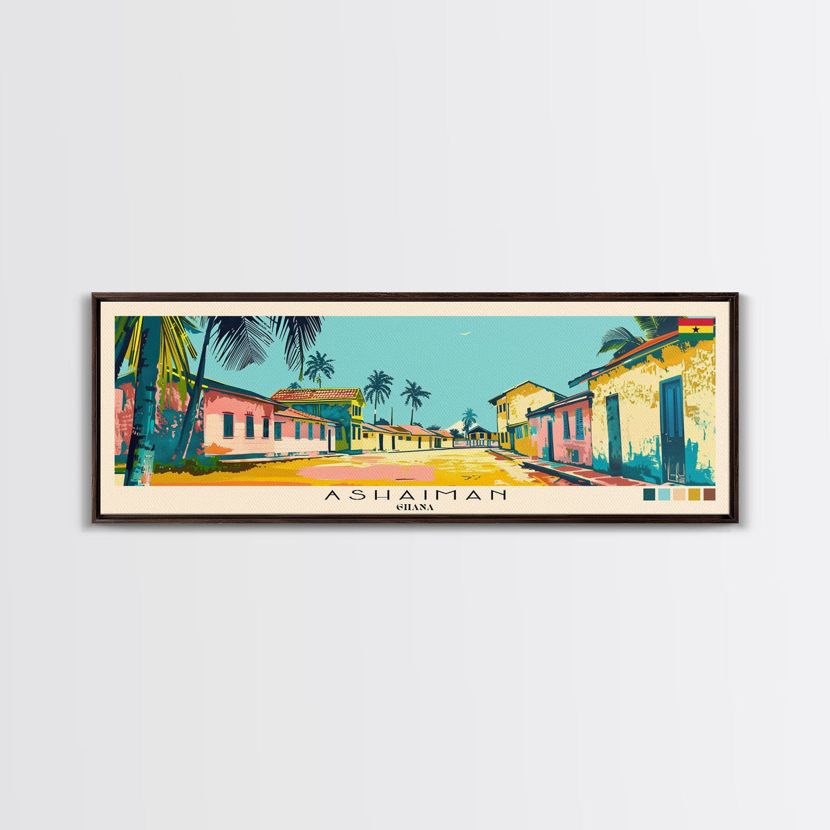 Ashaiman, Ghana Panoramic Canvas Print, Ashaiman, Ghana Painting, Ghan