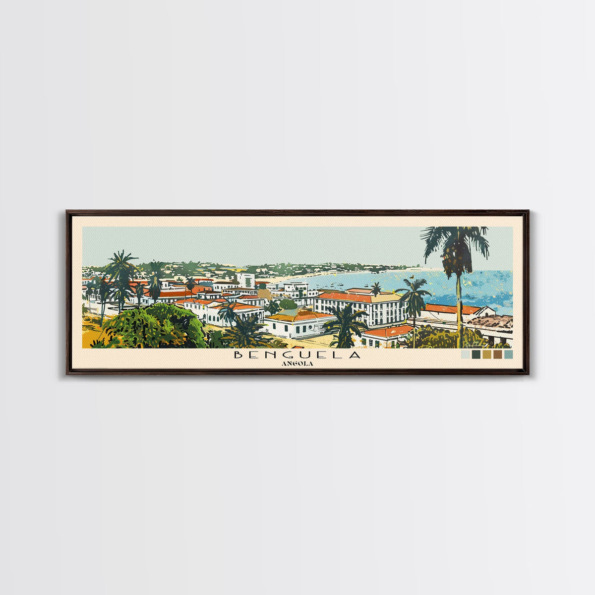 Benguela, Angola Panoramic Canvas Print, Benguela, Angola Painting, An