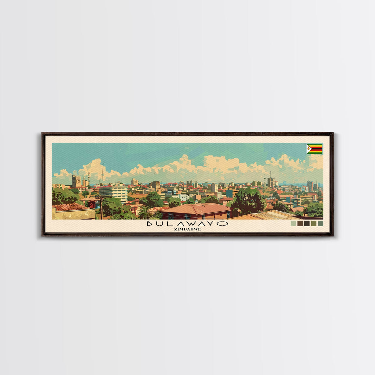 Bulawayo, Zimbabwe Panoramic Canvas Print, Bulawayo, Zimbabwe Painting