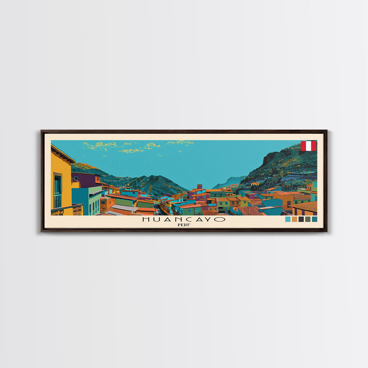 Huancayo, Peru Panoramic Canvas Print, Huancayo, Peru Painting, Peru A