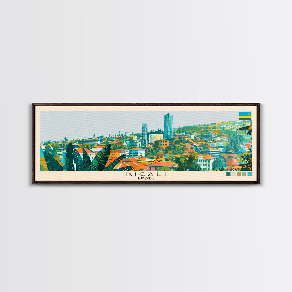 Kigali, Rwanda Panoramic Canvas Print, Kigali, Rwanda Painting, Rwanda