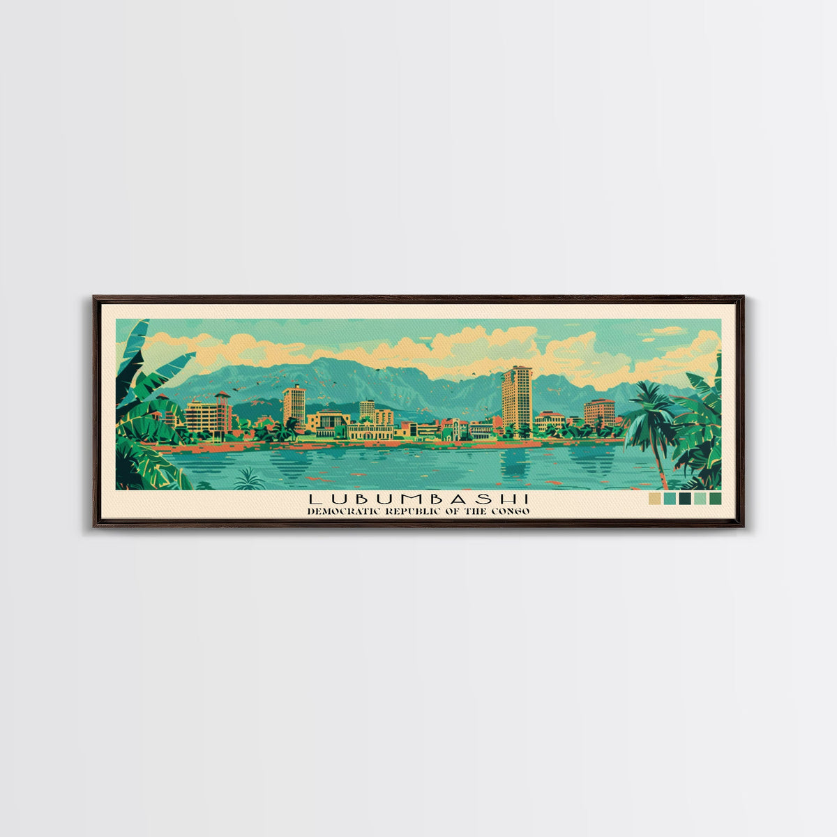 Lubumbashi, Congo Panoramic Canvas Print, Lubumbashi, Congo Painting,