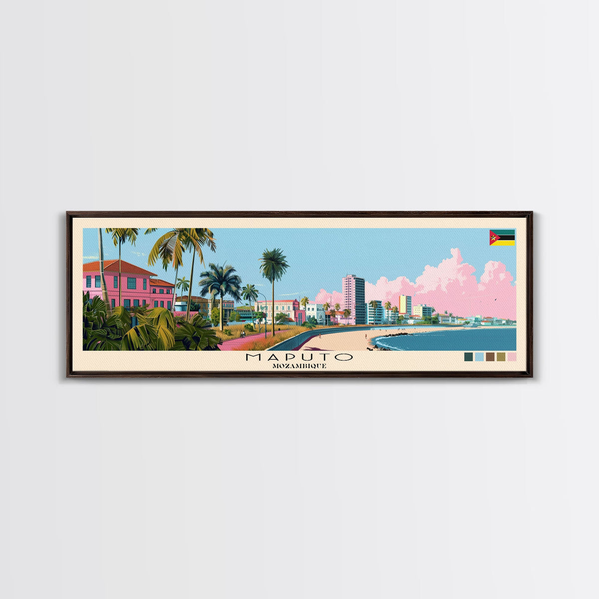 Maputo, Mozambique Panoramic Canvas Print, Maputo, Mozambique Painting