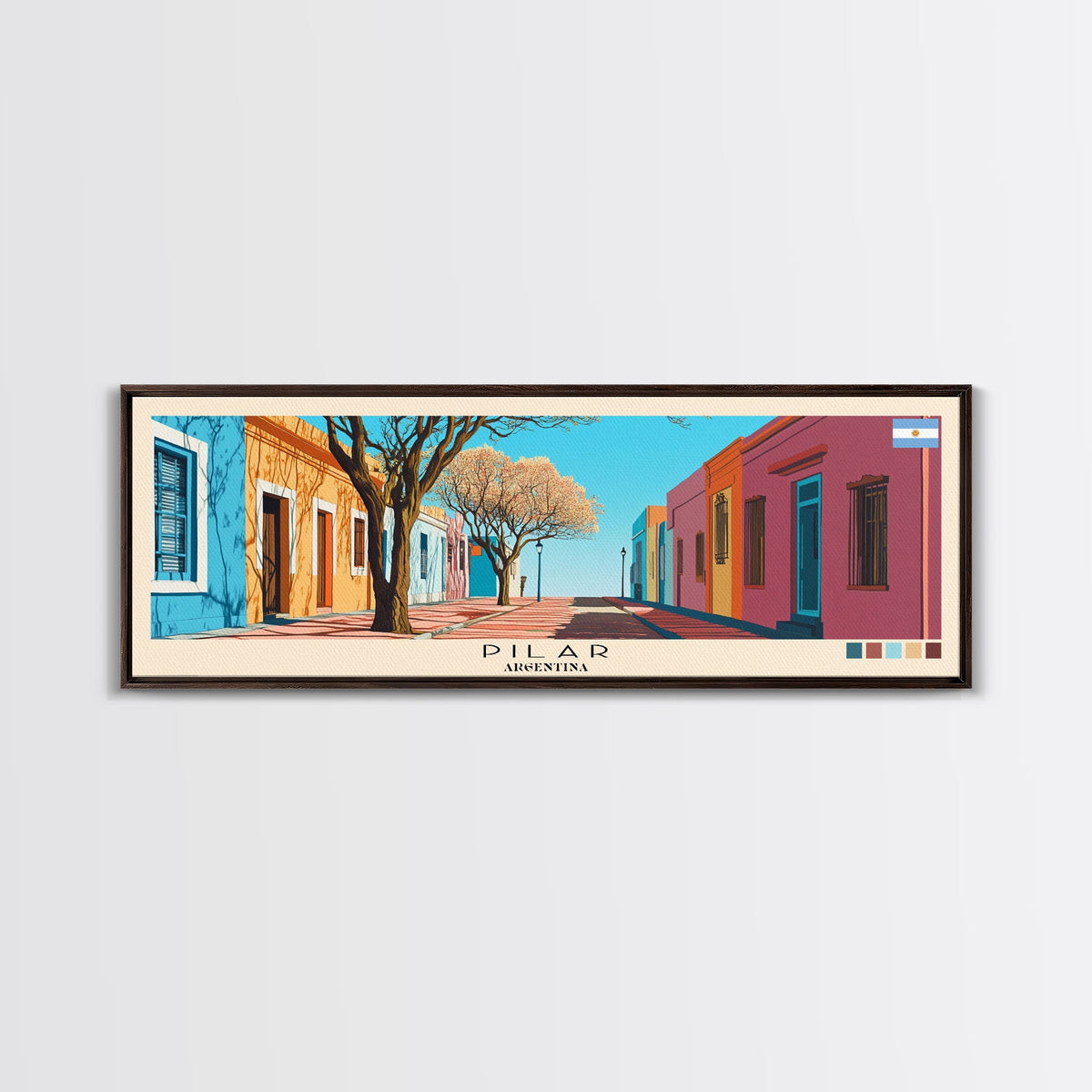 Pilar, Argentina Panoramic Canvas Print, Pilar, Argentina Painting, Ar