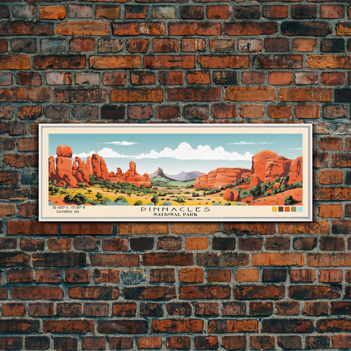 Pinnacles National Park Panoramic California Travel Art, National Park