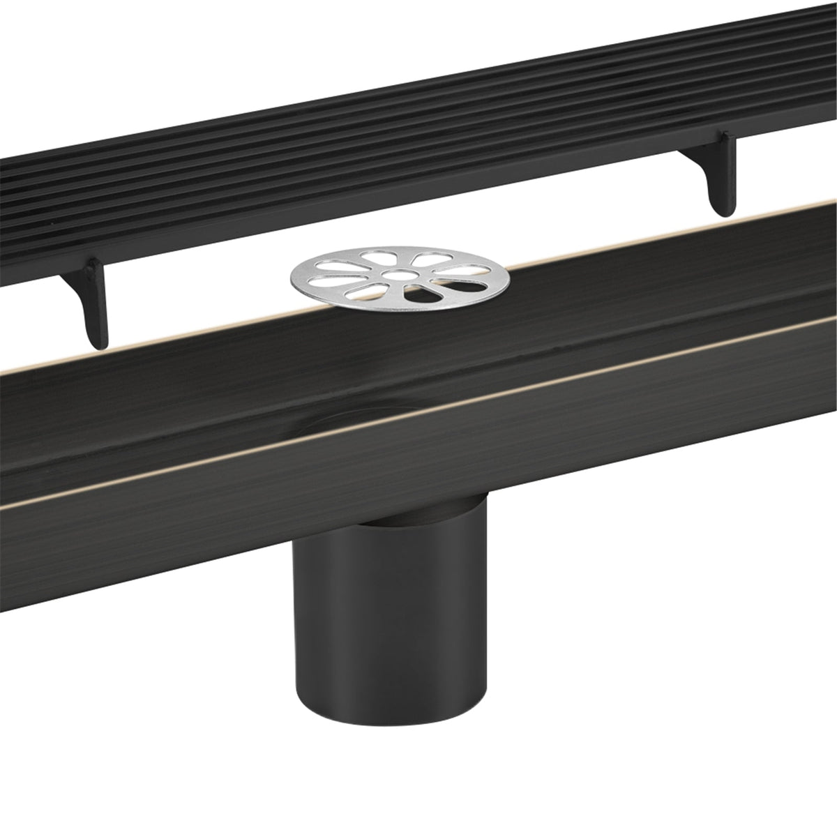 Oil Rubber Bronze Linear shower drain stainless steel material 24 inch
