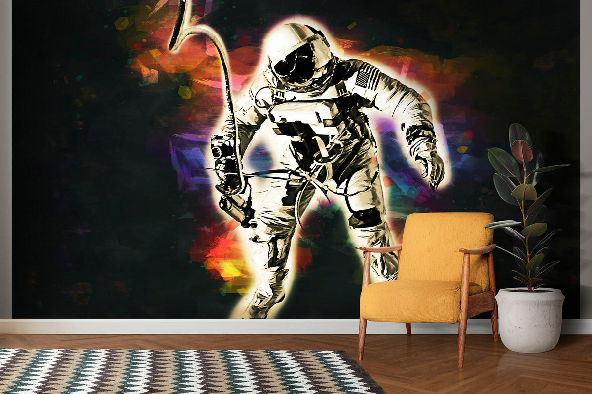 Astronaut Flowing in Space Wall Mural. NASA photo of Astronaut Edward