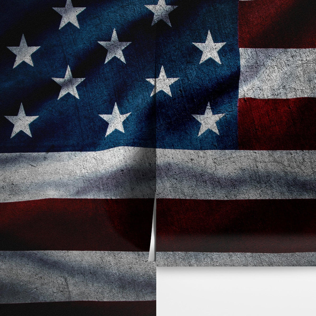 USA Flag Waving Wallpaper Mural – Patriotic Peel and Stick American Fl