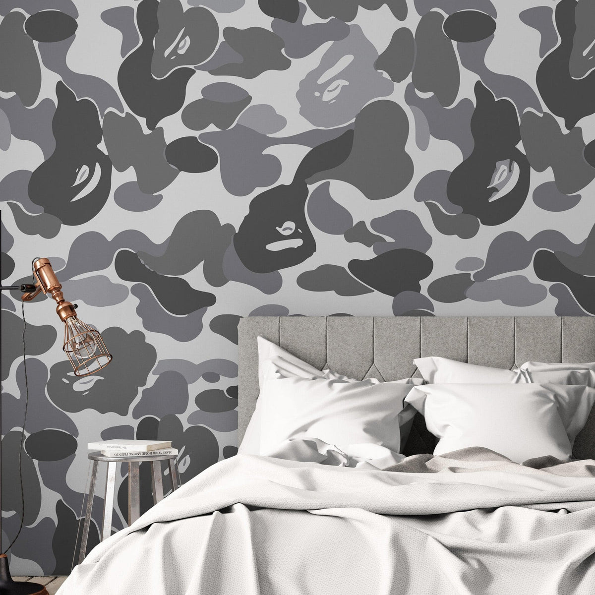 Bape Camo Wallpaper Mural. Green Camo Streetwear Hype Beast Aesthetics