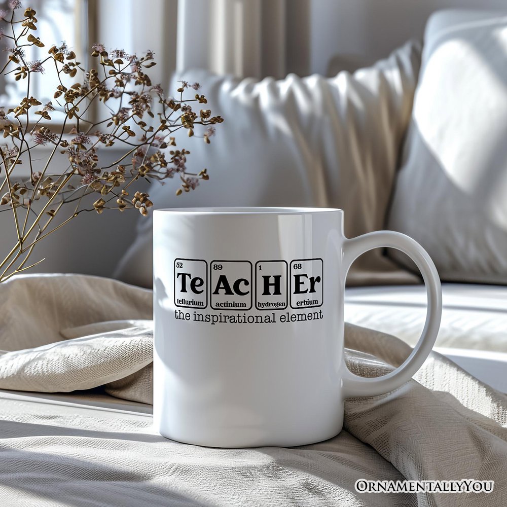 Teacher The Inspirational Element Personalized Mug, Periodic Table App