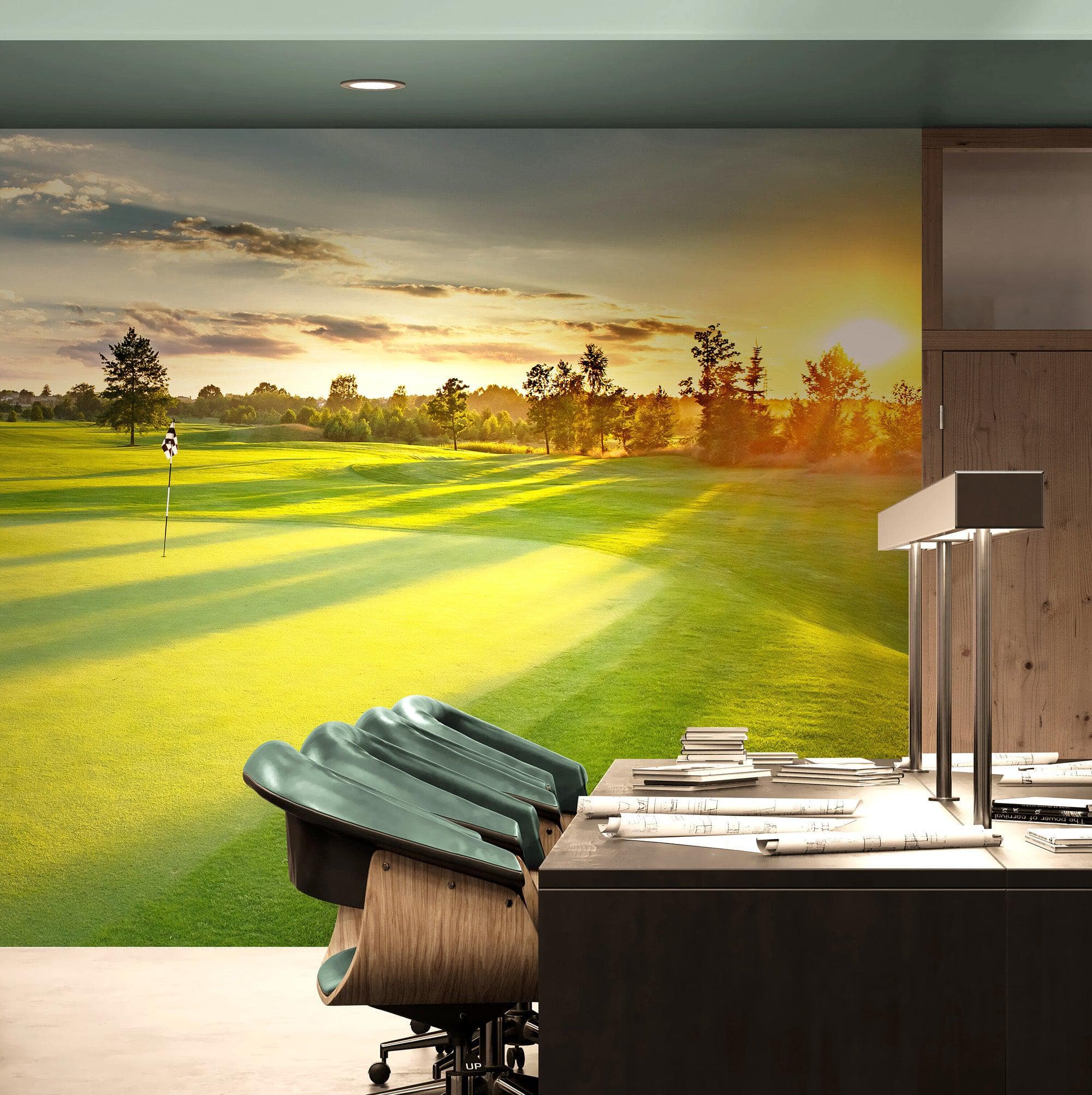 Golf Course Wallpaper Sunset