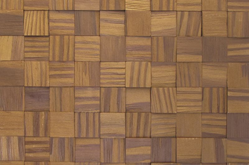 US Pine Natural Thermowood Mesh-mounted Mosaic Wall Tile - Livfloors C
