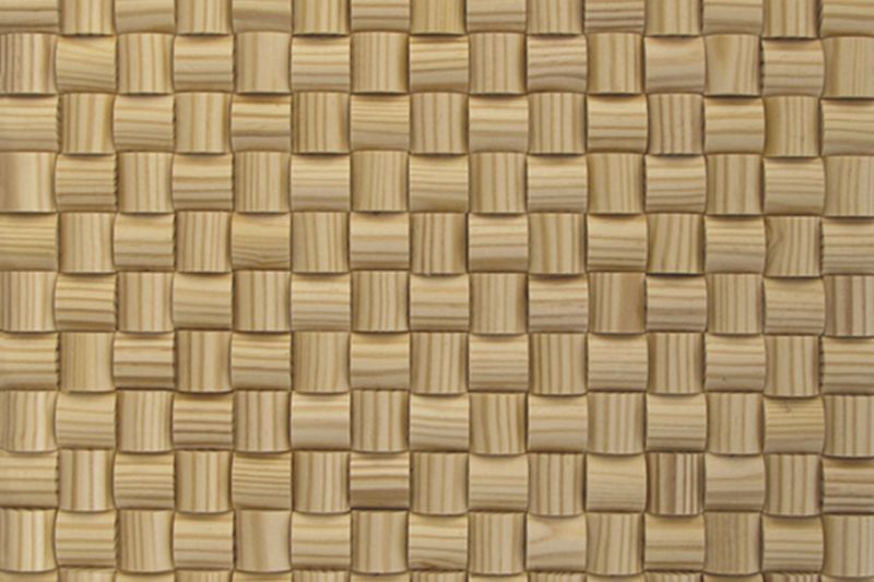 US Pine Straw Mesh-mounted Wood Mosaic Wall Tile - Livfloors Collectio
