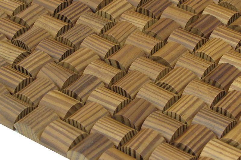 US Pine Straw Thermowood Mesh-mounted Mosaic Wall Tile - Livfloors Col