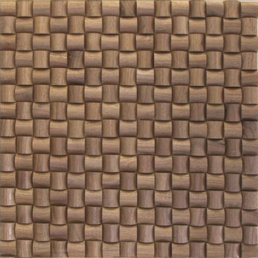 US Walnut Straw Mesh-mounted Wood Mosaic Wall Tile - Livfloors Collect