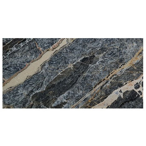 Adriatic Black Exotic Marble Polished Floor and Wall Tile - Large Form