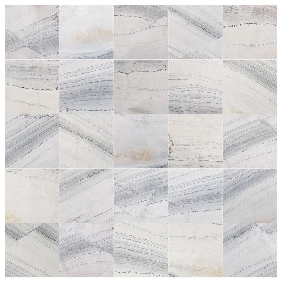 Bianco Massa Exotic Marble Polished Floor and Wall Tile - Large Format