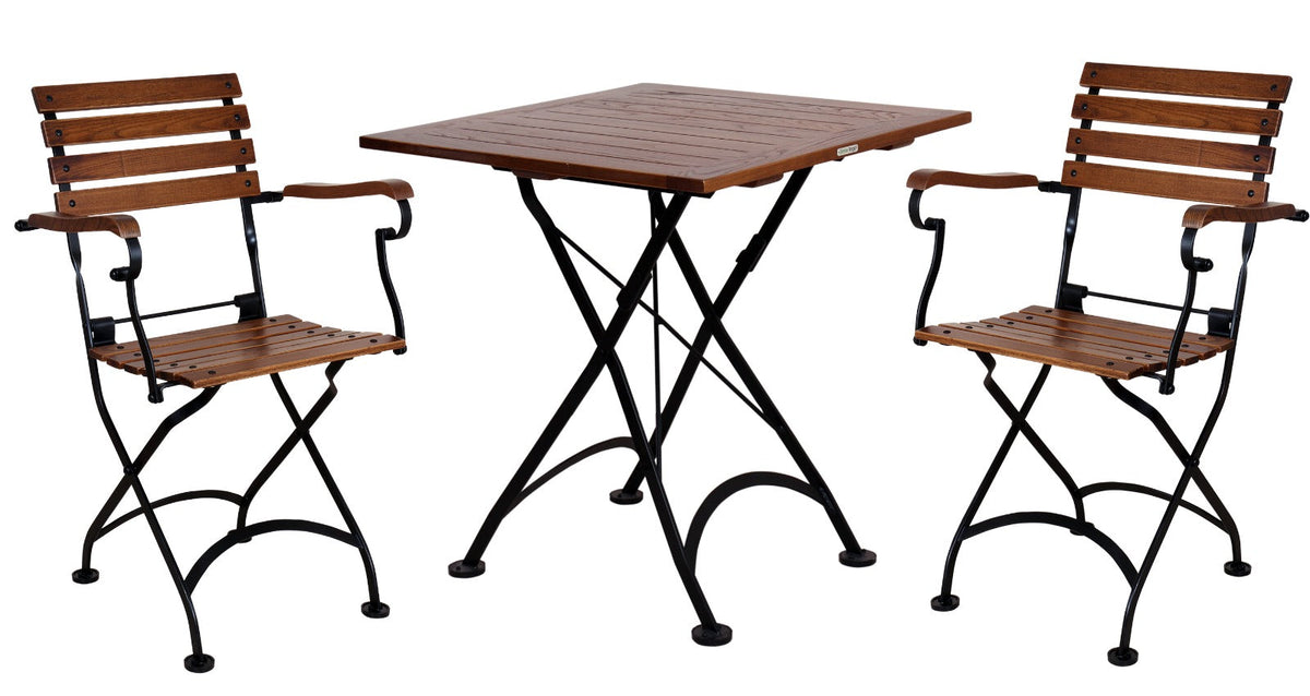 DemarForge Folding Square Table 4114 - Stackable - European Chestnut W