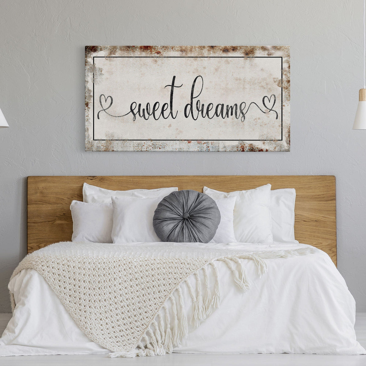 Master Bedroom Sign, Sweet Dreams Canvas Sign, Bedroom Wall Decor, Sig
