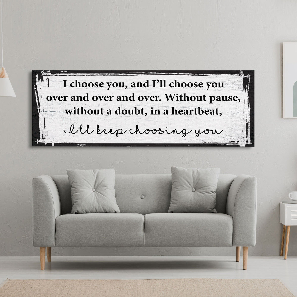 Master bedroom sign, I choose you canvas print, master bedroom decor,