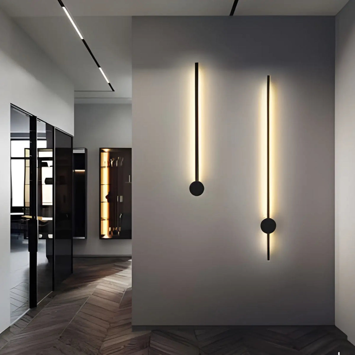 Log Style Modern LED Strip Wall Light – Long Design Fixture