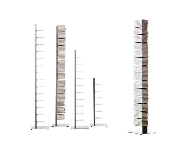 Sapiens Vertical Bookcase by Bruno Rainaldi - Large Unvarnished Steel